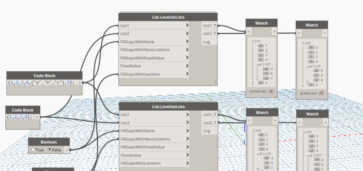 Digitteck Dynamo BIM Python List Level Reduce